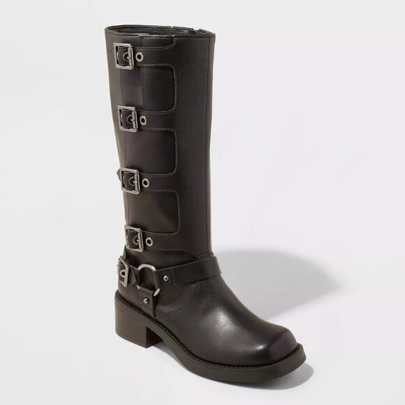 Target | Shoes | Wild Fable Womens Rebel Tall Moto Buckle Brown Boots ...